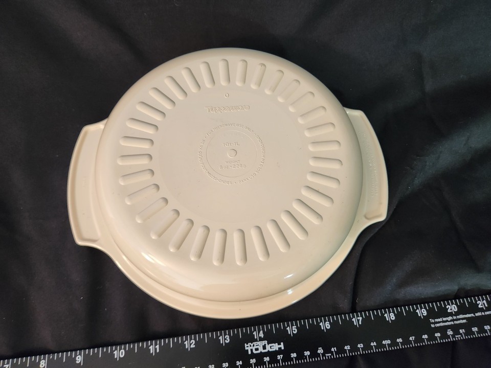 Tupperware 1 Qt Microwave Cookware Stackable Round Almond 2194A-1 ...