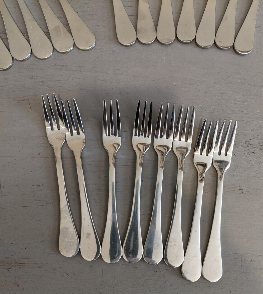 Pfaltzgraff Stainless Appetizer Cocktail Flatware Rounded Lot of 23 ...