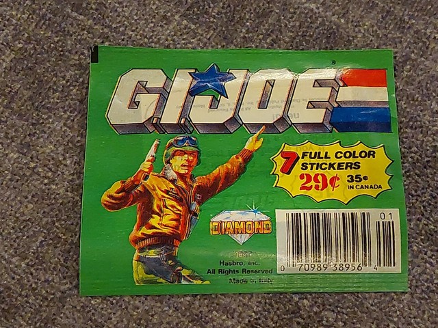 Gi Joe Stickers 7 Full Color Vintage 1987 Unopened Package Cobra ...