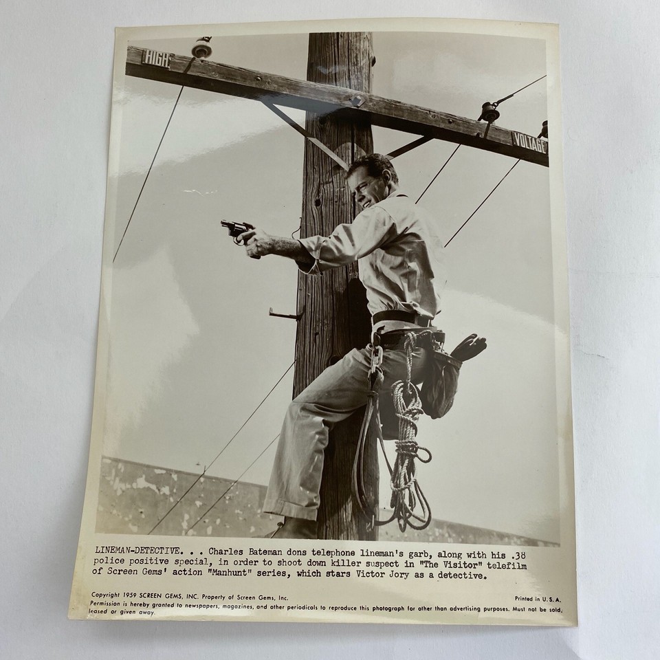 Vintage Original Photo TV Show Manhunt Charles Bateman 1959 | eBay