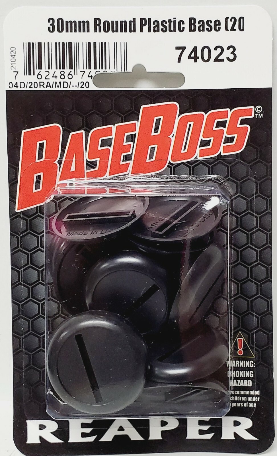 Reaper Miniatures Accessories 30mm Round Plastic Display Base (12) for ...