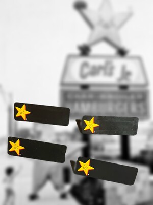4 Name tag rectangular shaped Carl’s Jr | eBay