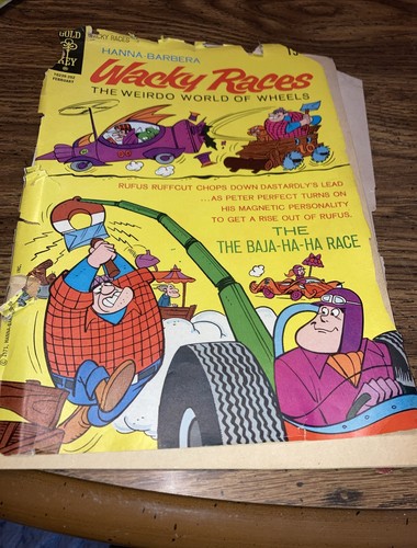 1972 Gold Key/Whitman Hanna-Barbera WACKY RACES #6 ~ low grade, cover ...