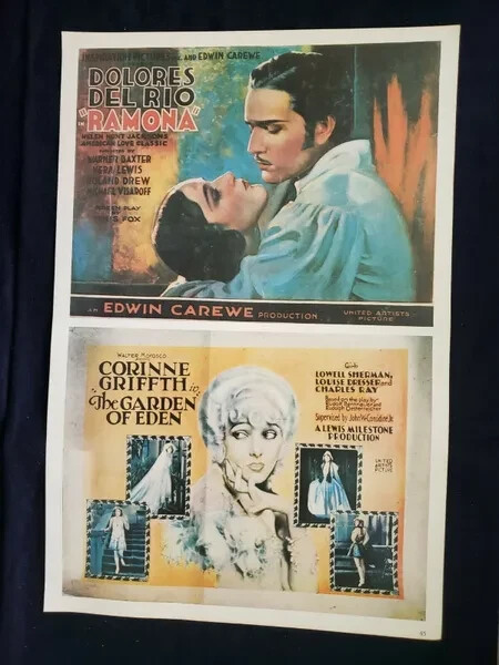 "Ramona" Del Rio, "Garden of Eden" Griffth 1928 ~ "Ben-Hur" Navarro ...