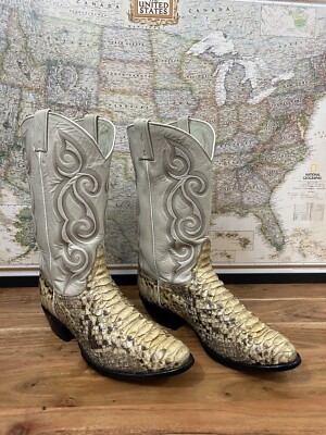 Tony lama Genuine Python Skin cowboy boots for Men size 12D | eBay