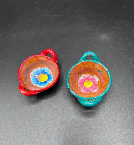 Miniature Mexican Pottery Handmade Colorful Table Shelf Decor Accent ...
