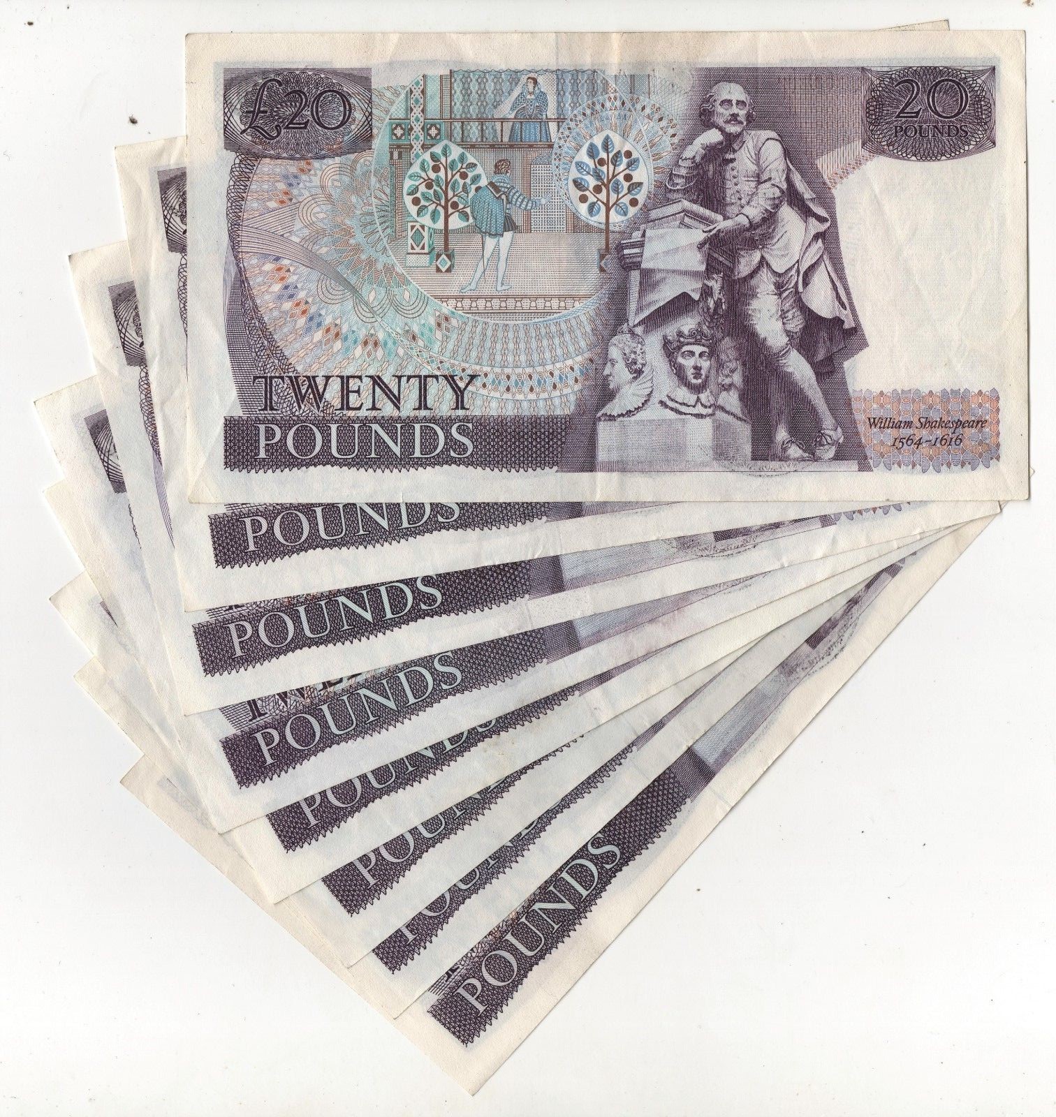 Somerset Shakespeare £20 Banknote First Type (1981-84) B350 Clean EF ...