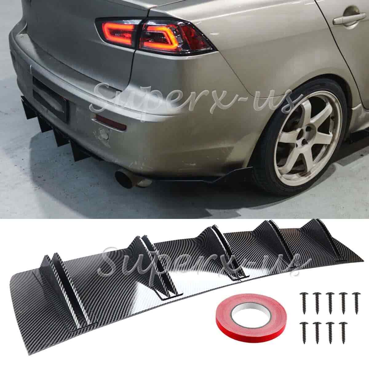 For Mitsubishi CJ Lancer Rear Diffuser Bumper Lip Spoiler Splitter 5 ...