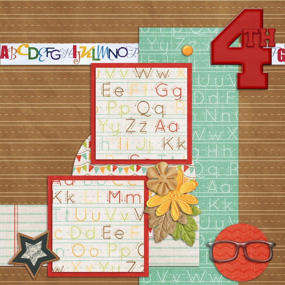 FOURTH GRADE - 2 Premade Scrapbook Pages - EZ Layout 840 | eBay