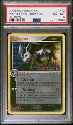 Pokemon Card Mightyena 12/107 Reverse Holo Foil EX Deoxys PSA 6 EX-MT ...