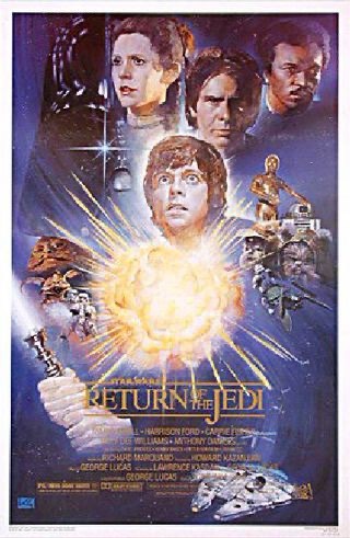 Star Wars Return of the Jedi Movie Poster Vintage Art Sci-Fi 12x8in ...