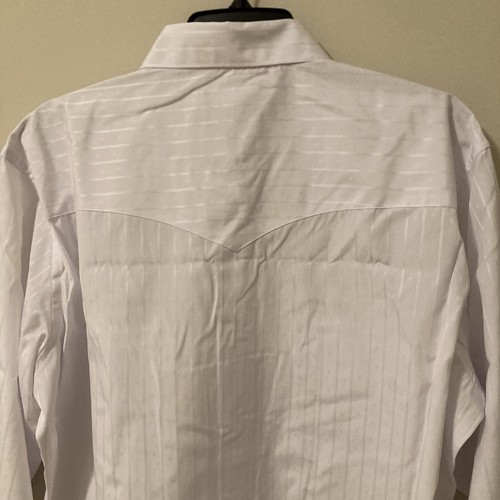 NWT VTG Wrangler Shirt Mens Large Tall Pearl Snap Western Polyester ...