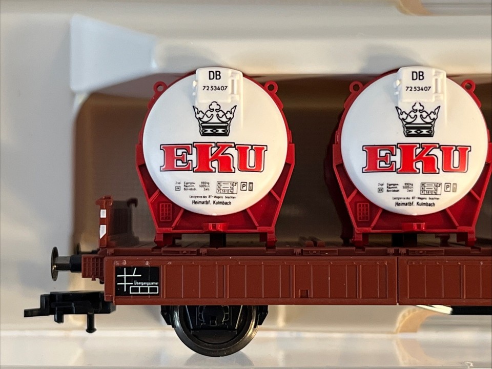 Fleischmann 5229 K DB EKU Tank Freight Container Car HO Scale ...
