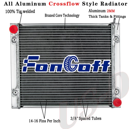 2 Row Aluminum Radiator for 2016 Polaris RZR 1000 XP Turbo Replacement ...