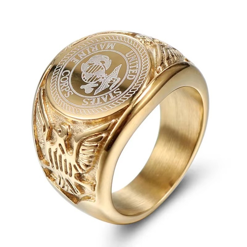 USA Military Ring United States Marine Corps Us Army Men Signet ...