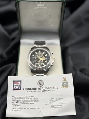 Rare To Find Royal Marines Chronograph Watch 1 of 4999 Working But Need ...