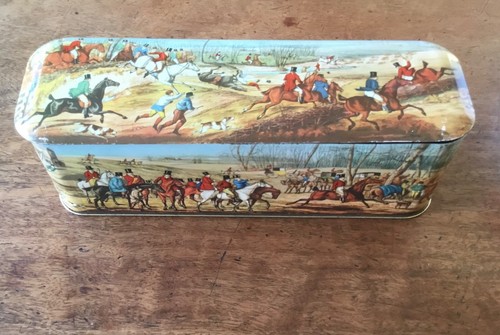 Vintage * Tally-Ho Hunting Scene * Scribbans-Kemp Biscuit Tin * Henry ...