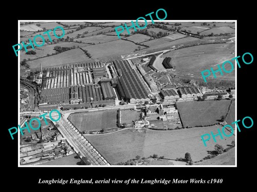 OLD 6 X 4 HISTORIC PHOTO OF LONGBRIDGE ENGLAND AERIAL VIEW OF MOTOR ...