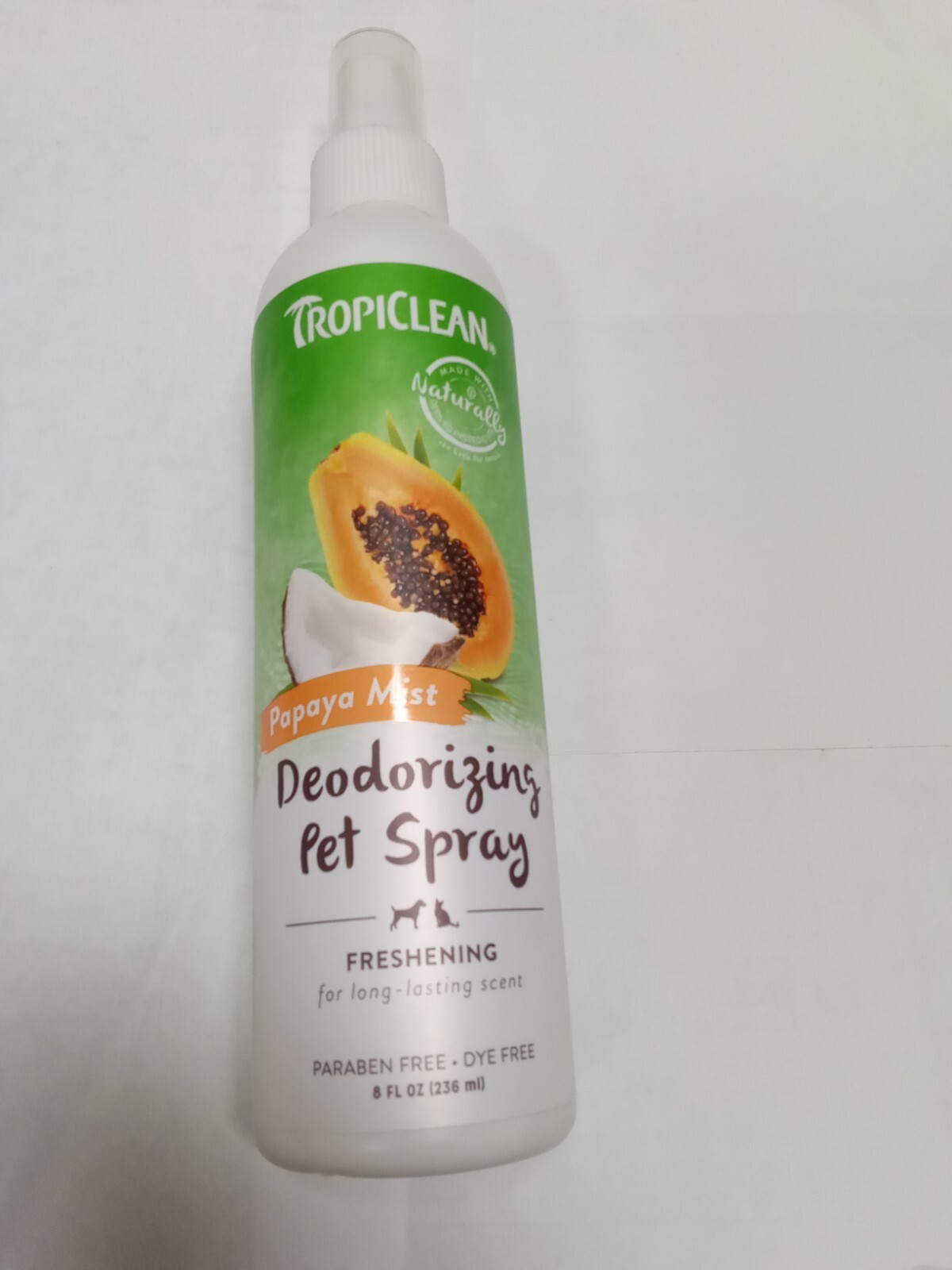 TROPICLEAN DEODORIZING FRESHENING PET SPRAY 8oz PAPAYA MIST Dogs & Cats ...
