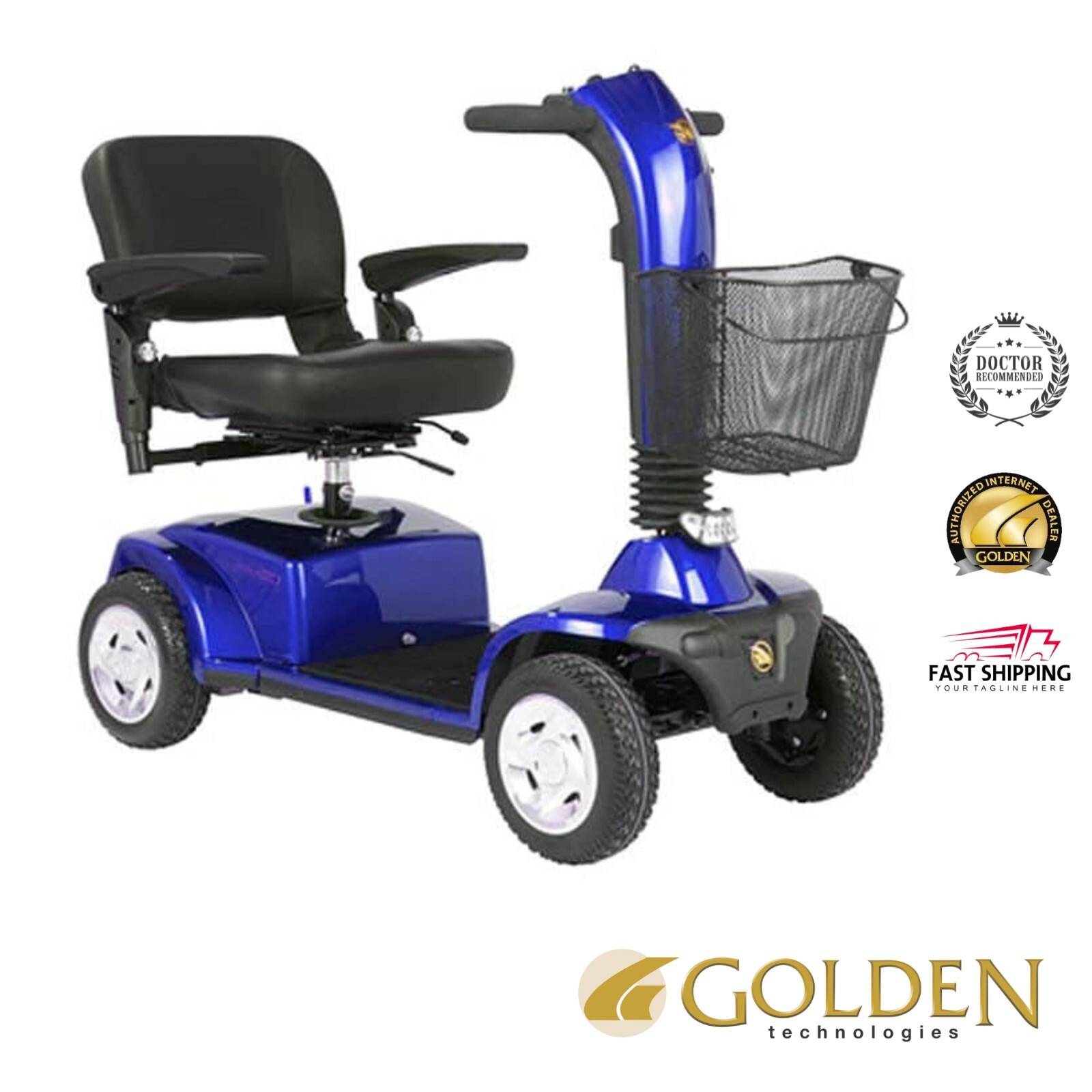 GOLDEN TECHNOLOGIES ® COMPANION TM II 4-WHEEL SCOOTER FULL-SIZE GC440 ...