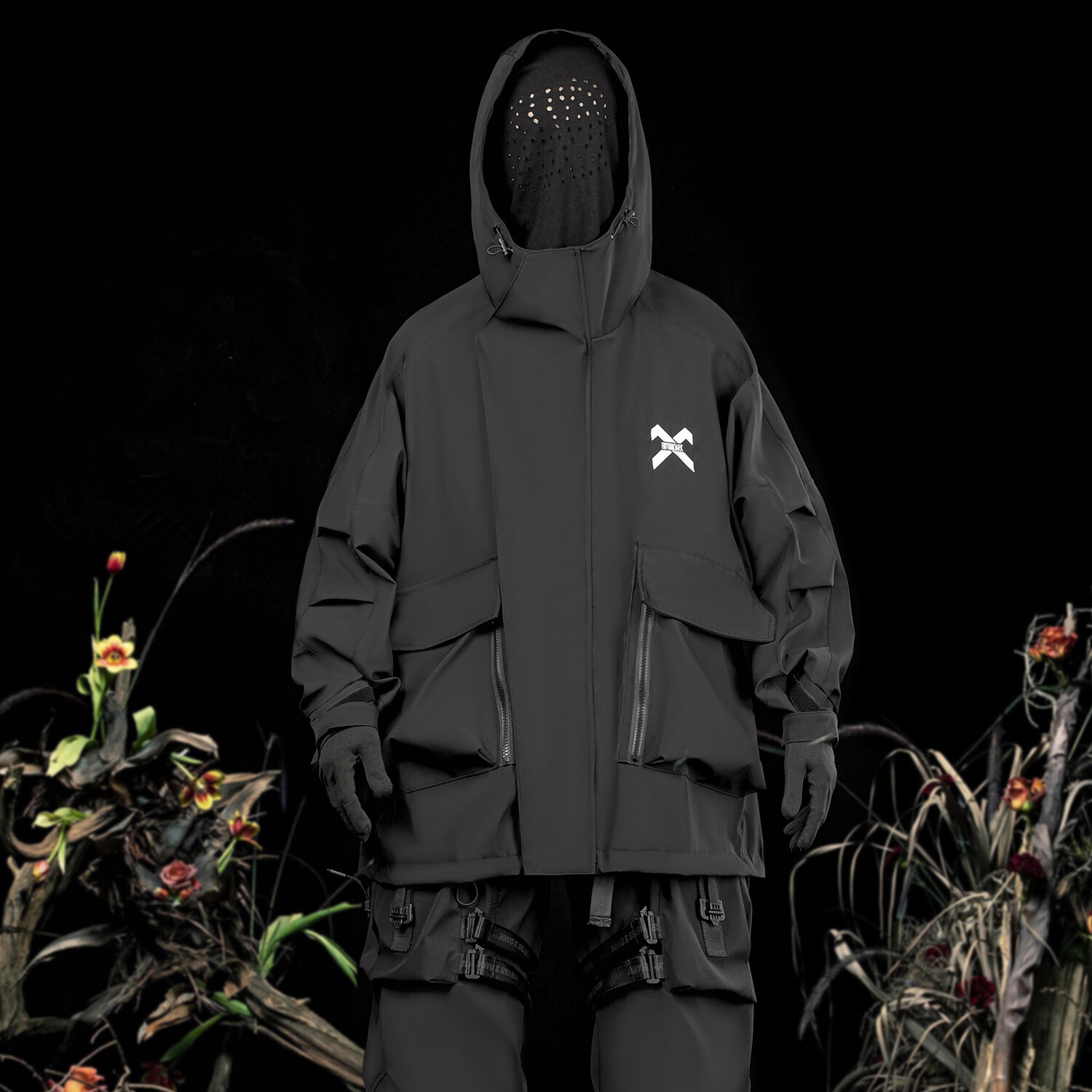 Niepce Industrial Mechanized Techwear Jacket Windbreaker Jacket with ...