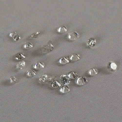 5 Ct 2.1 mm 130 Pcs Si1/Si2 DEF Grade Round Cut Loose Diamond Lot For ...