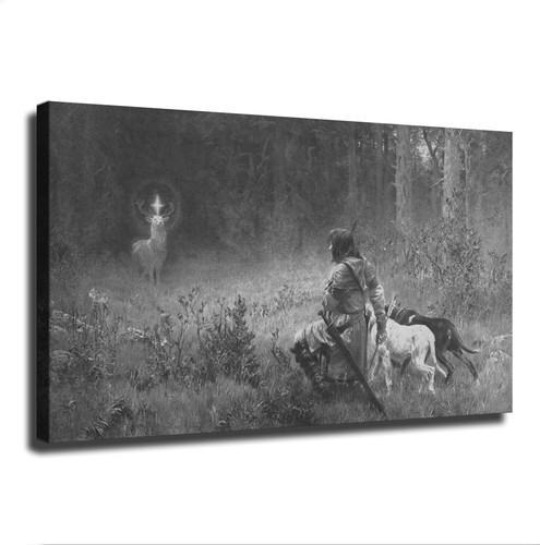 Saint Hubert Patron Of Hunters Print Poster Modern High Definition ...