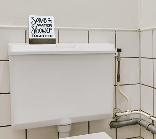 Bathroom Wood Sign Shower Together Sign Save The Water Decor Plaque ...