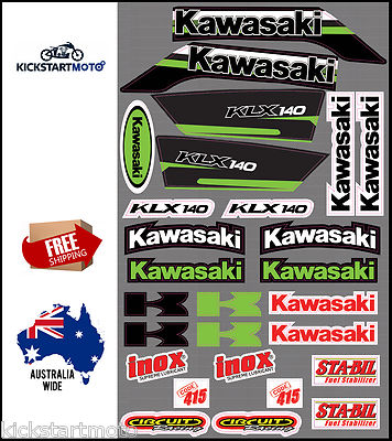 For Kawasaki KLX140 Sticker Decal Kit KLX 140 Stickers | eBay Australia