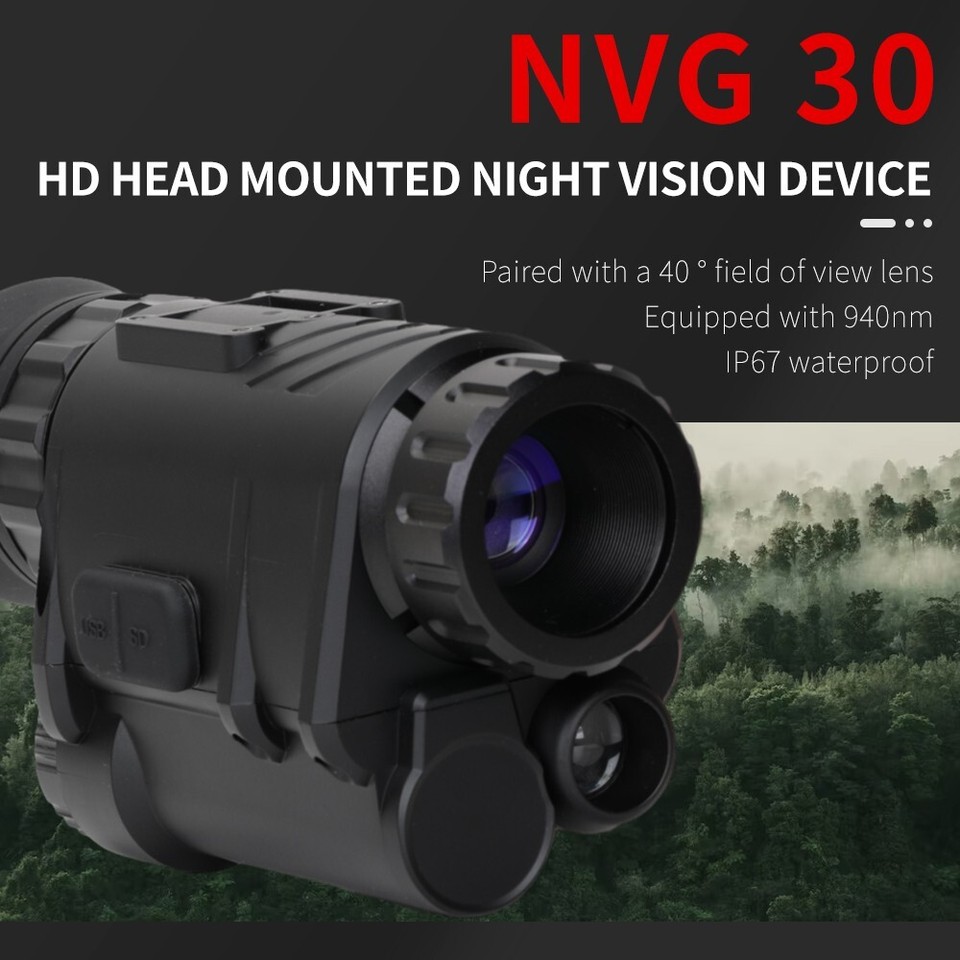 NVG20 NVG30 Helmet Night Vision Goggles IR 940nm Digital Night Vision ...