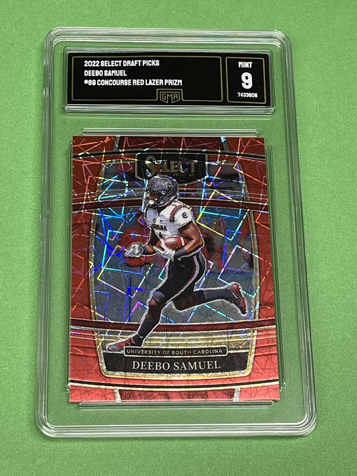 DEEBO SAMUEL 2022 SELECT DRAFT PICKS CONCOURSE RED LAZER PRIZM ROOKIE ...