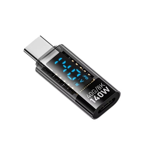 USB C Adapter LED Wattage Display 140W 40Gbps 8K USB C Extension PD3.1 ...