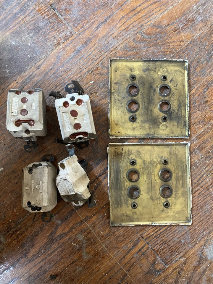 Vintage Porcelain Push Button Light Switches and Covers | eBay