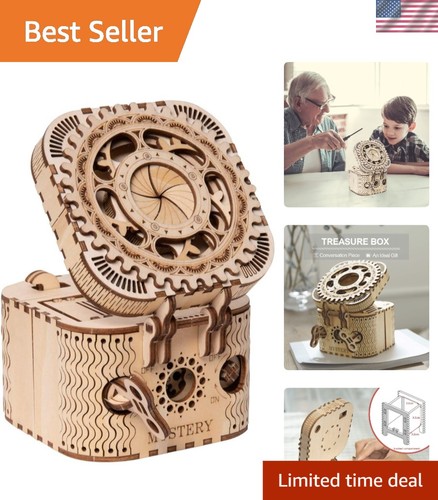3D Wooden Puzzle Password Box Model Kits for Adults and Teens to Build ...