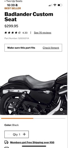 Harley Davidson Badlander Custom Seat Softail Standard | eBay