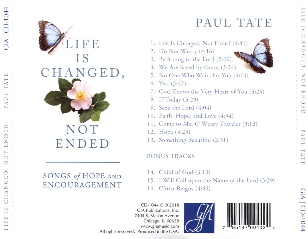 PAUL TATE LIFE IS CHANGED, NOT ENDED NEW CD 785147004424| eBay