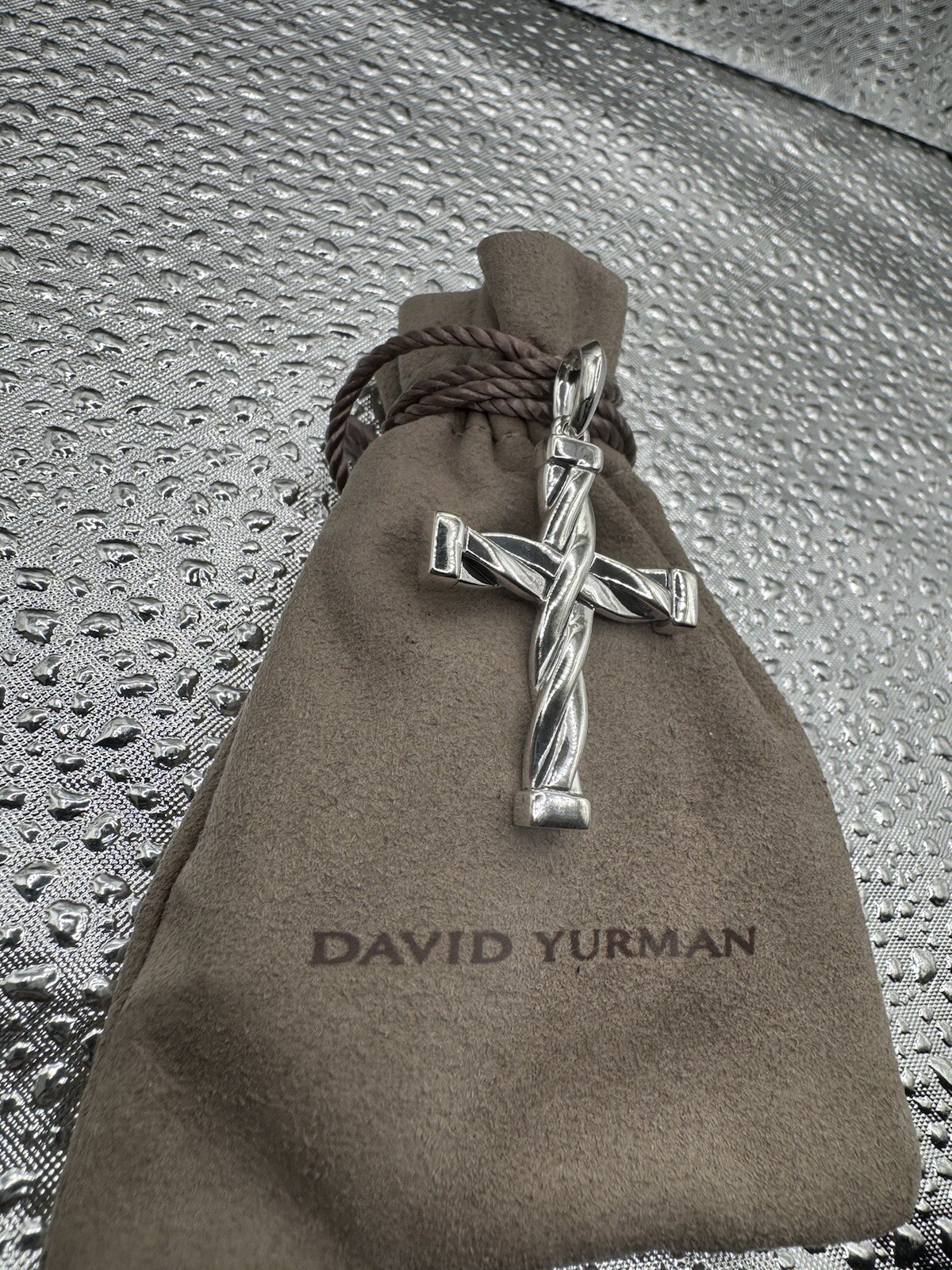 David Yurman Sterling Silver Helios Cross Pendant - Gem
