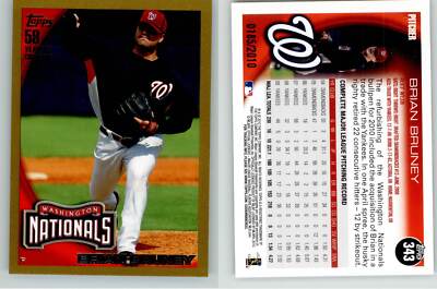 Brian Bruney 2010 Topps Gold #343 Washington Nationals | eBay