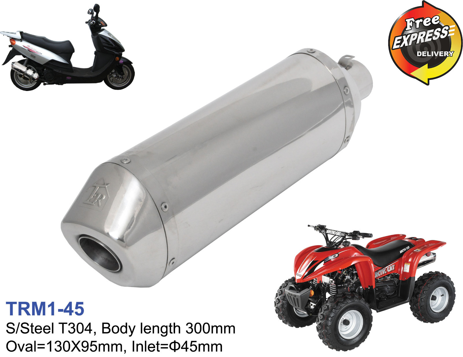 Motorcycle performance exhaust muffler universal for Scooter ATV Enduro ...