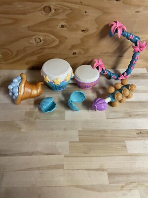 DISNEY Store LITTLE MERMAID Musical Instrument Complete Set Drums Harp ...