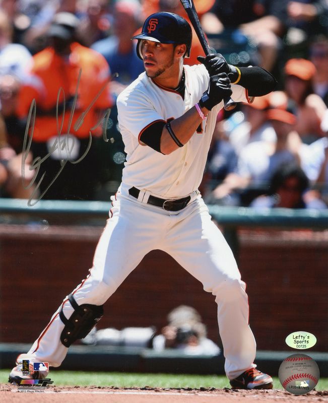 GREGOR BLANCO SIGNED GAME ACTION 8X10 PHOTO #1 - 2014 SAN FRANCISCO ...