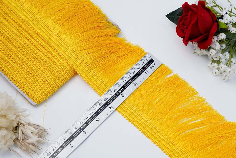 2Y 4 IN Silky Feather Fringe Trimming Braid Wedding Embellish Lace ...