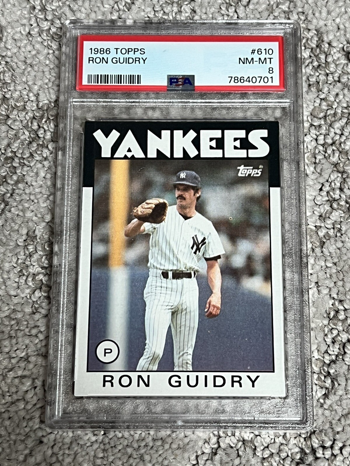 PSA 8 NR MINT BASEBALL CARD 1986 TOPPS RON GUIDRY NEW YORK YANKEES | eBay