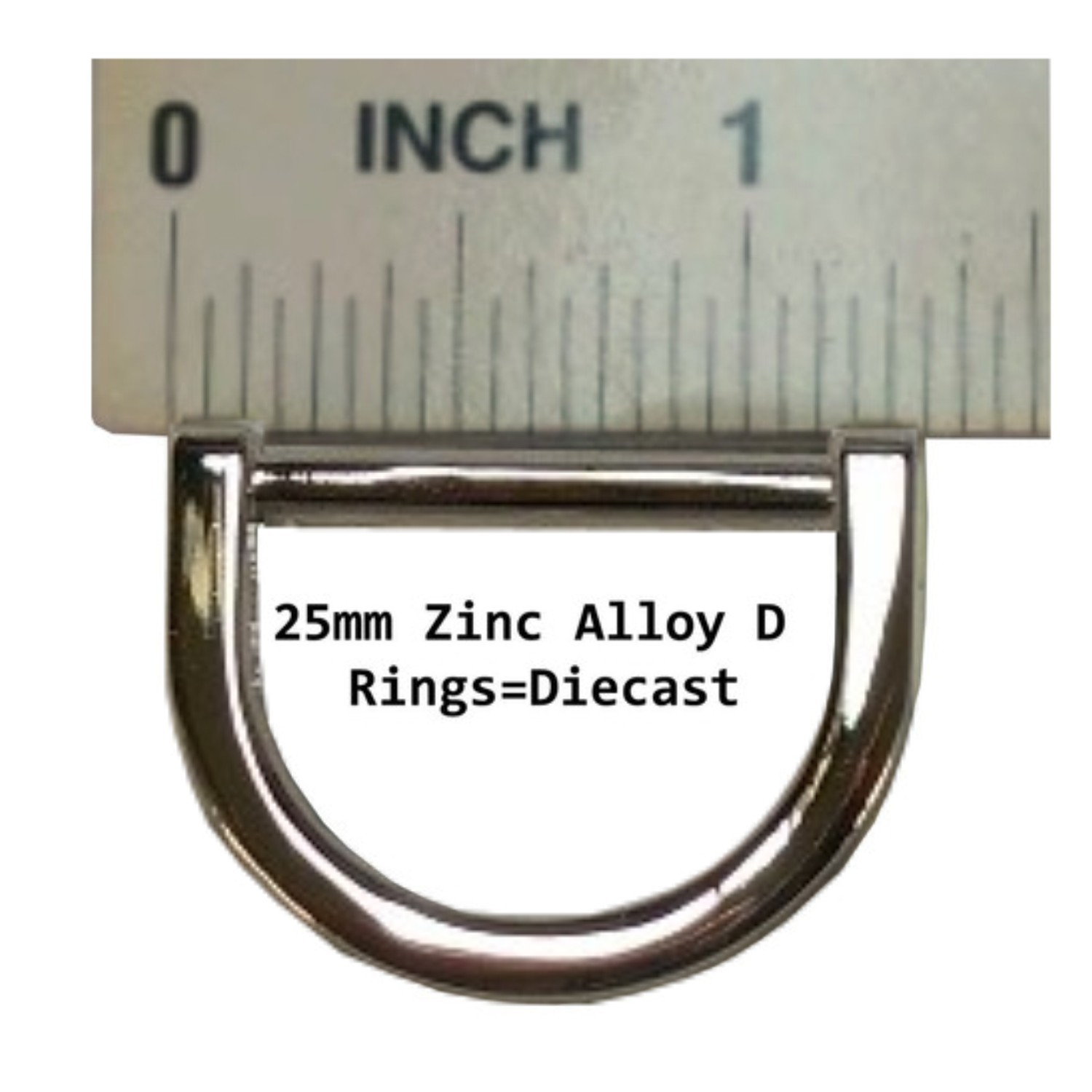 D Rings 25mm 1 INCH Shiny Silvertone 5 pack | eBay