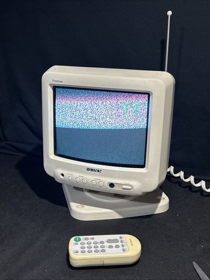 Sony Trinitron KV-9PT40 White CRT TV With Remote Tested And Working | eBay