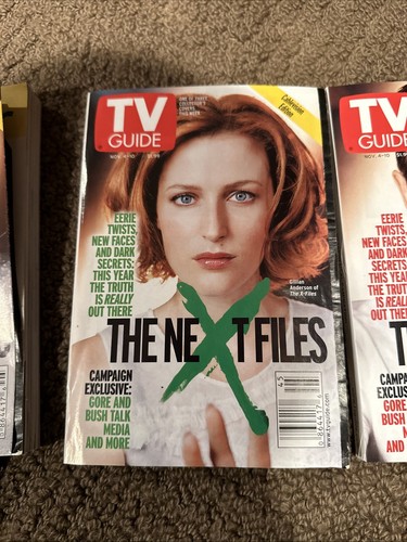 The Next Files X Files Tv Guide 3 Covers 2000 Lot Set Bent Paper Inside ...