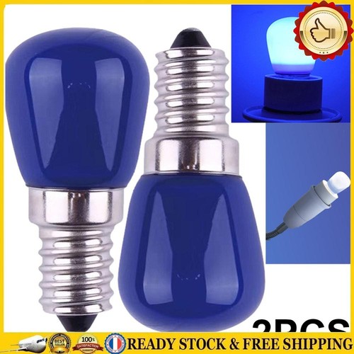FR 2Pcs E14 Light Bulb 3W 220V LED Decorative Light Fridge Lamp (Blue ...
