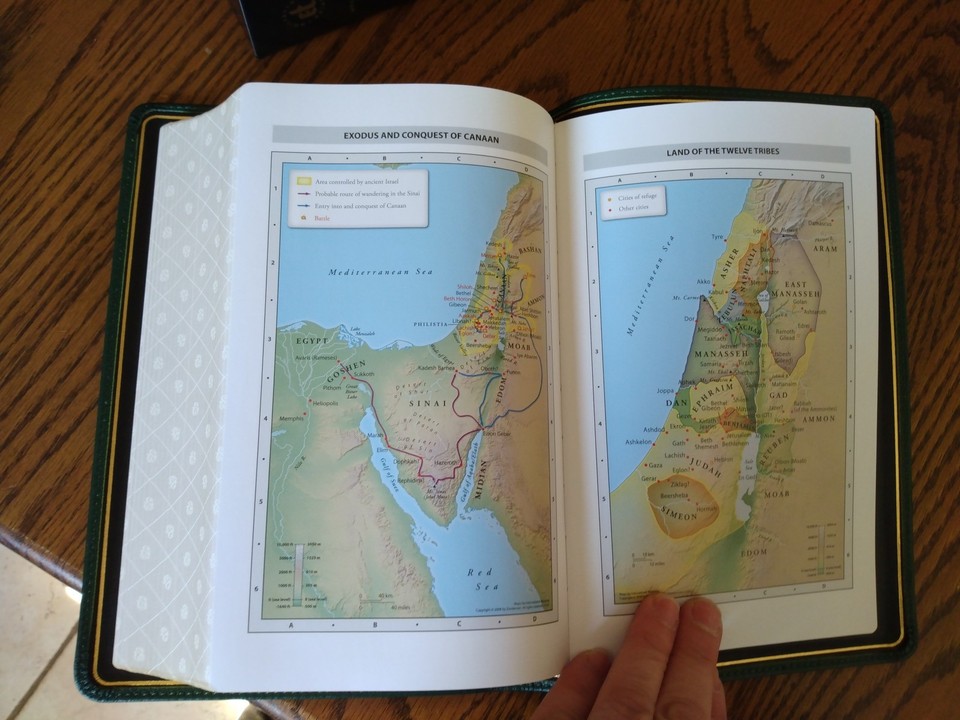NIV Personal Size Bible LARGE PRINT Goatskin Leather Dk Green~ Retails ...