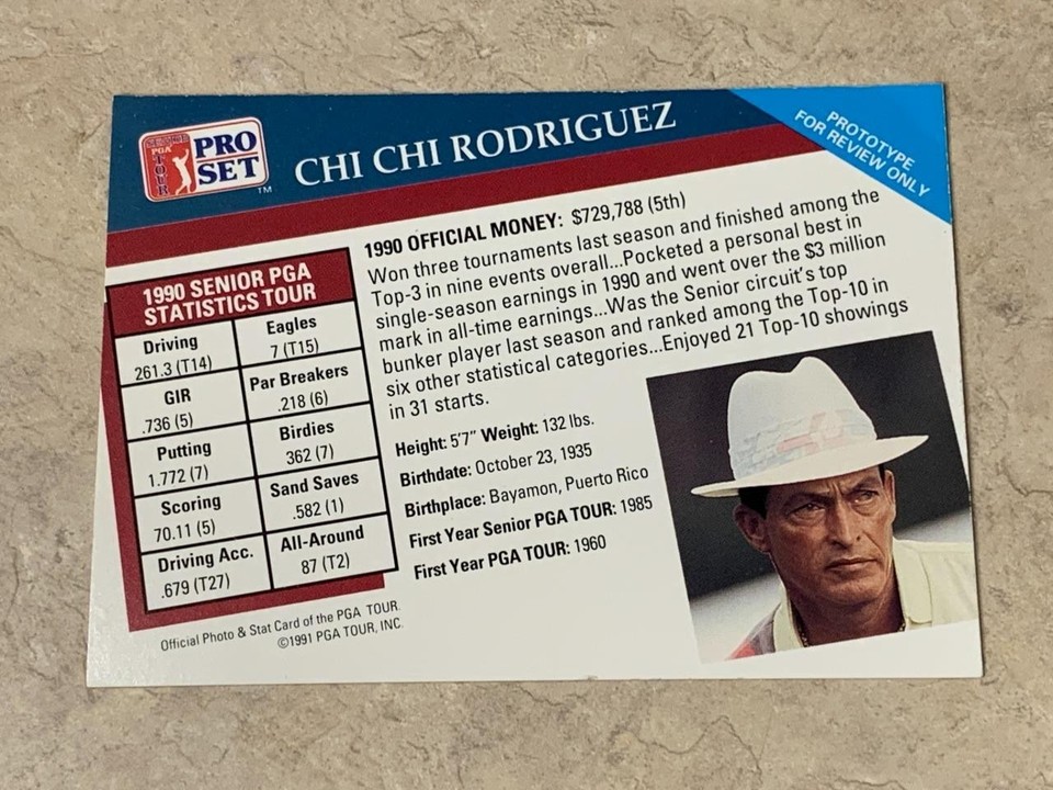 1991 Pro Set PGA Chi Chi Rodriguez Promo SKU#36719 | eBay