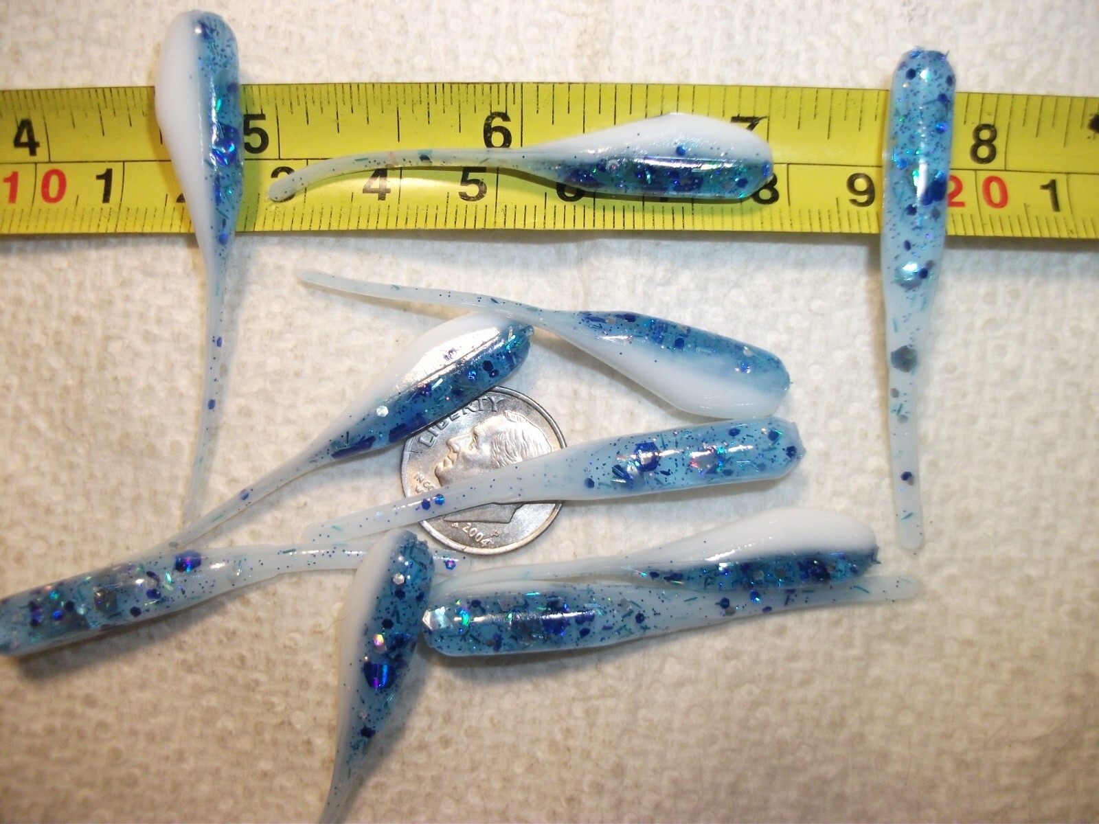 100-2"-CRAPPIE-BASS-PANFISH-GRUBS-MINNOWS-JIGS-SCENT-LURE-STINGER TAIL ...